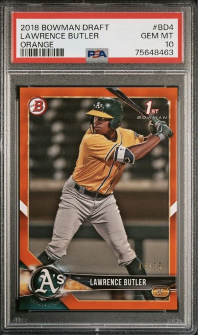 2018 1st Bowman Paper Lawrence Butler Orange /25 #BD-4 PSA 10! Oakland ...