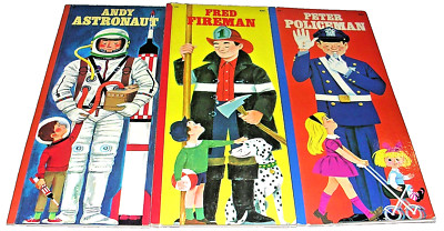 1968 Golden Busy People Book Astronaut Fireman Policeman Golden Press ...