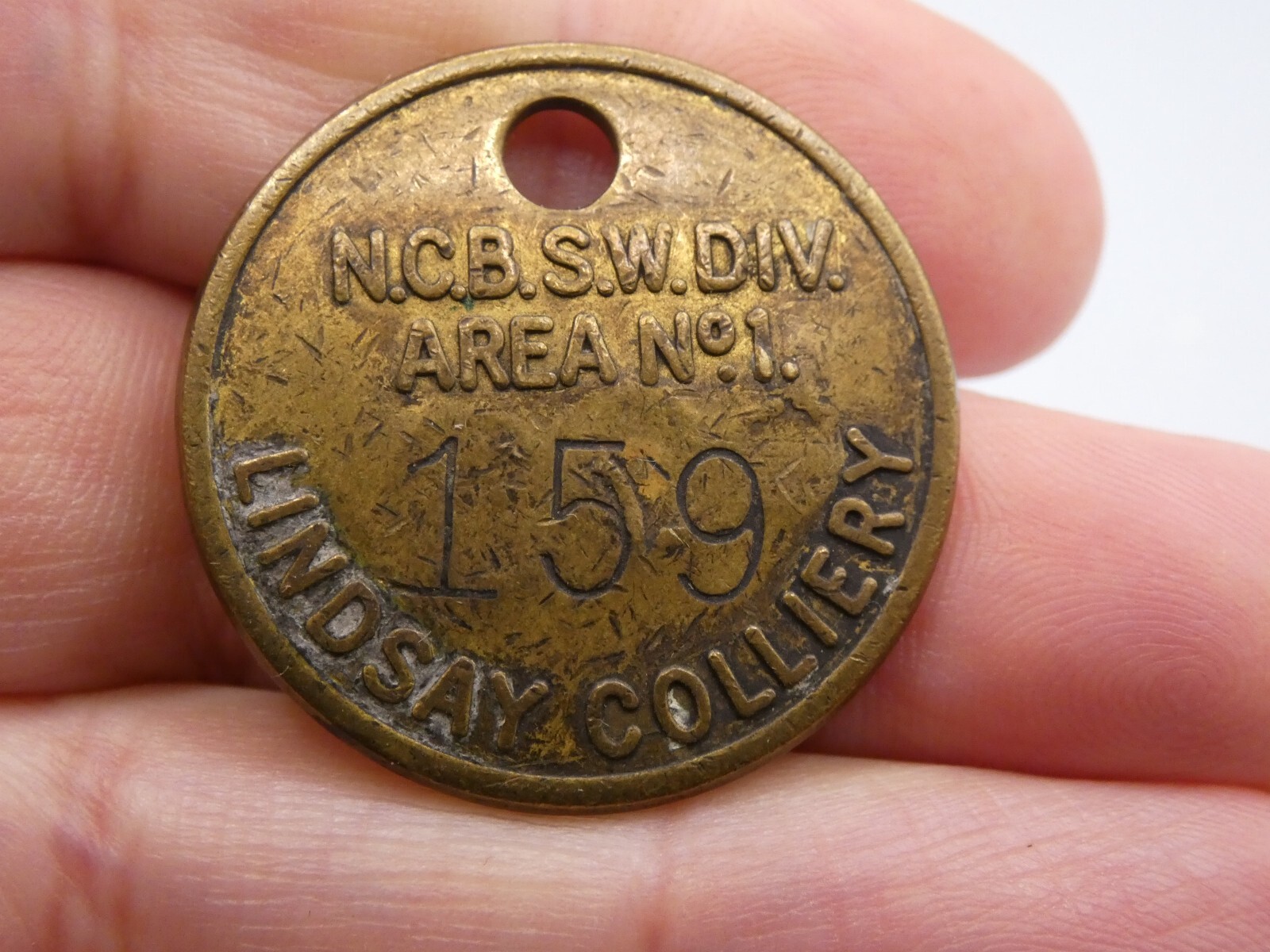 Rare Welsh Vintage Brass Mining Miners Check Tally - NCB Lindsay ...