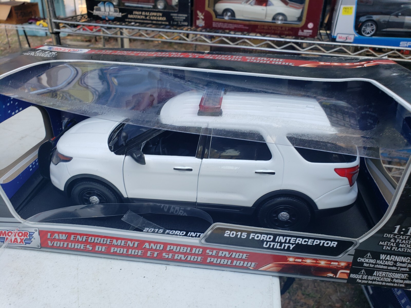 MOTORMAX 2015 FORD EXPLORER POLICE 1:18 scale INTERCEPTOR WHITE ...