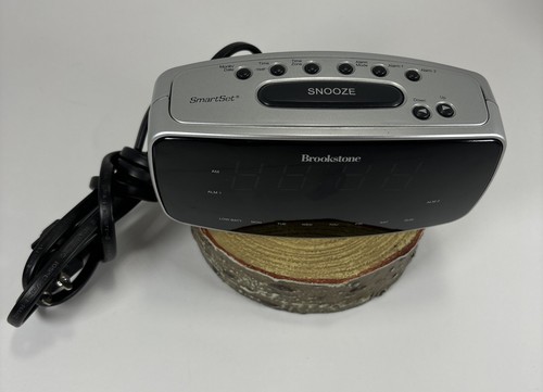 Brookstone SmartSet Digital Dual Alarm Clock Big Display Model AC101A ...