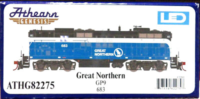 HO Scale Athearn Genesis G82275 GN Big Sky Blue Great Northern 683 GP9 ...