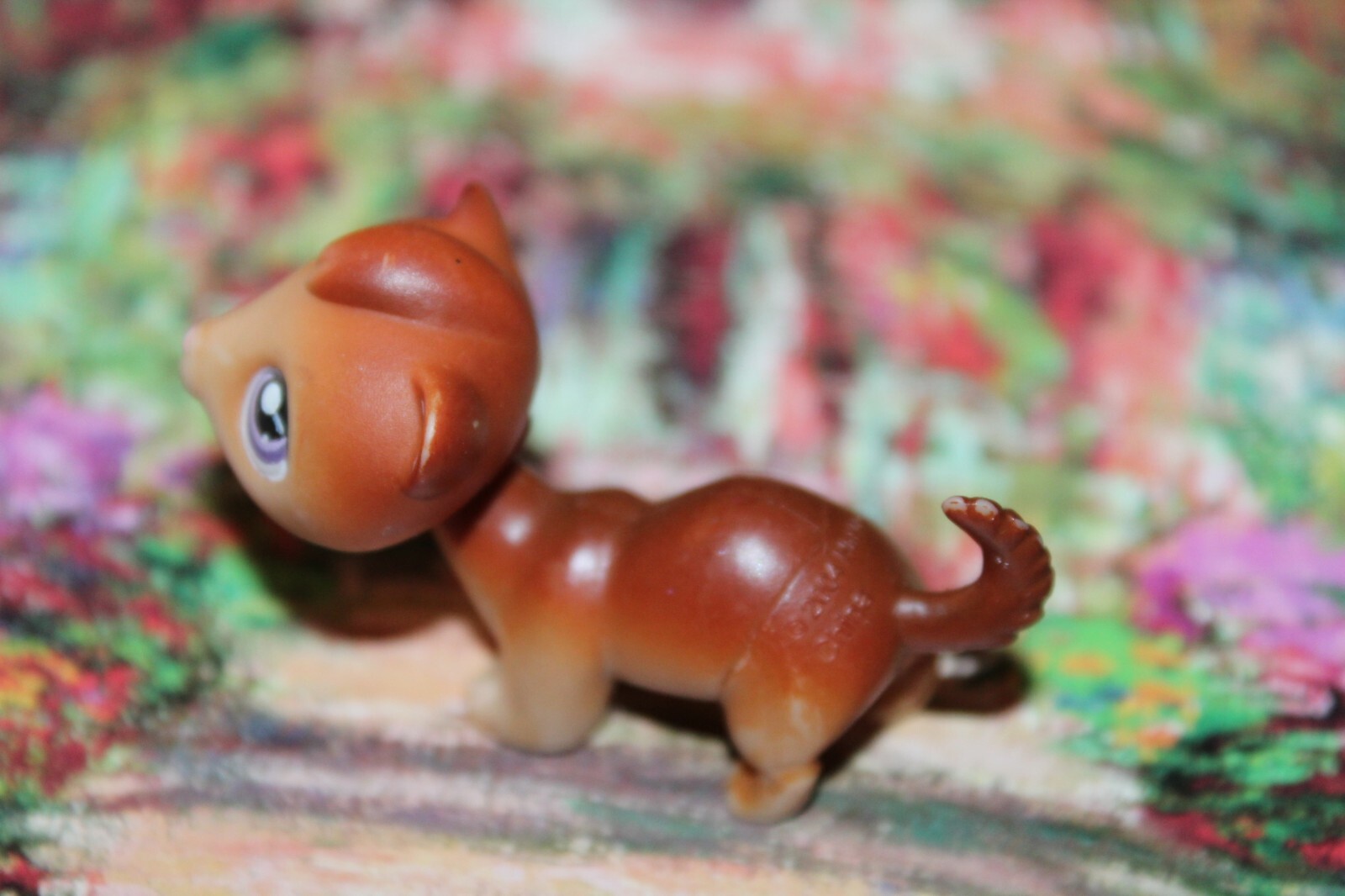 {Littlest Pet Shop} LPS #260 Brown Ferret Otter Pink Purple Eyes Red ...