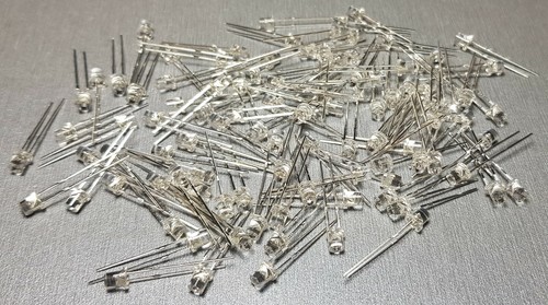 25/50/100Pcs 3MM Warm White Flat Top Round LED Water Clear | eBay