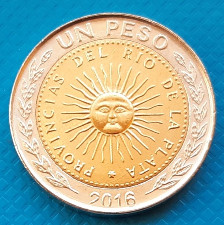 Argentina 1 peso 2016 UNC Bi-metallic Bimetal | eBay