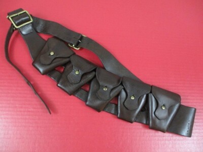 WWI British P-1903 Leather Bandolier for No. 1 SMLE Enfield Rifle ...