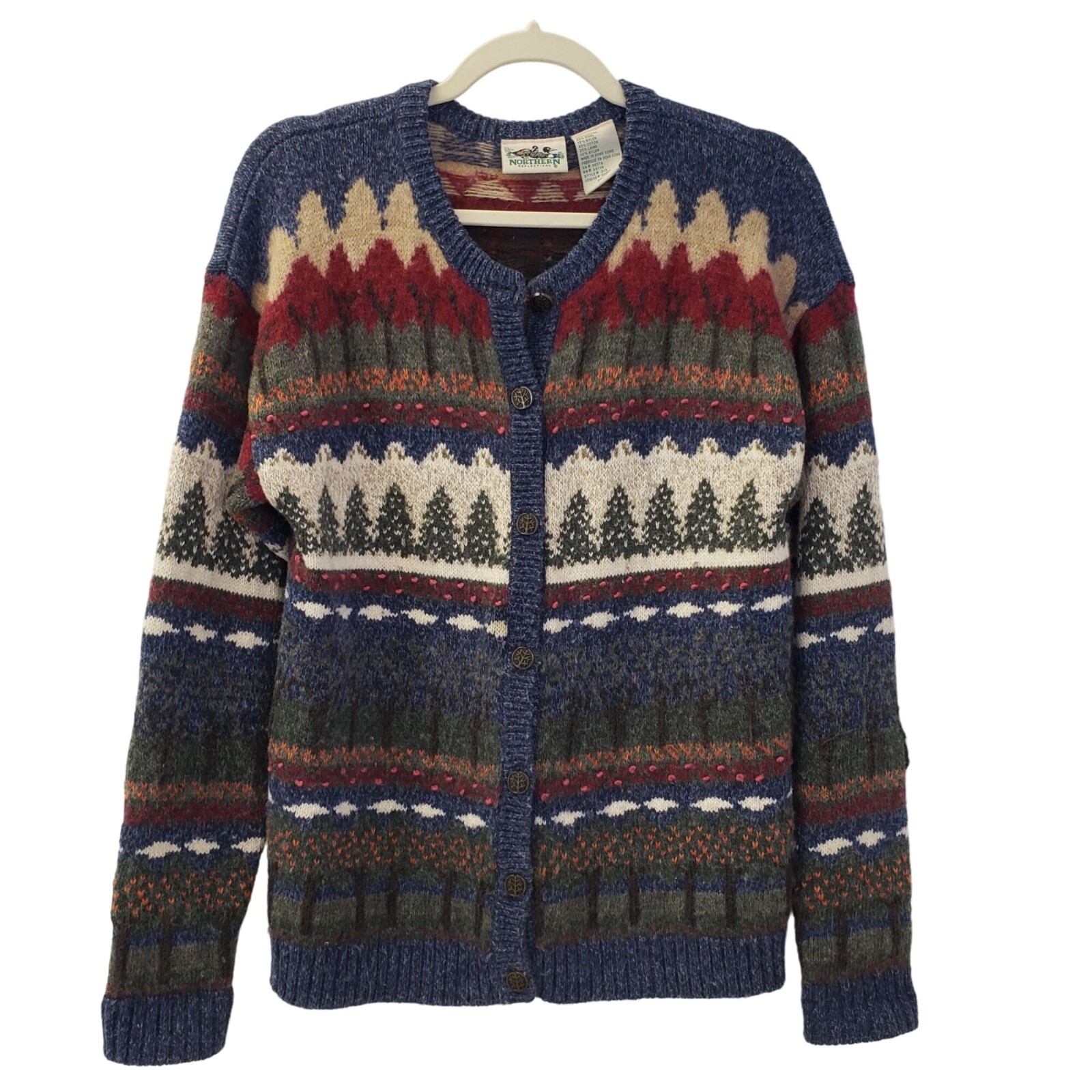 Northern Reflections Wool Blend Cardigan Sweater Size… - Gem