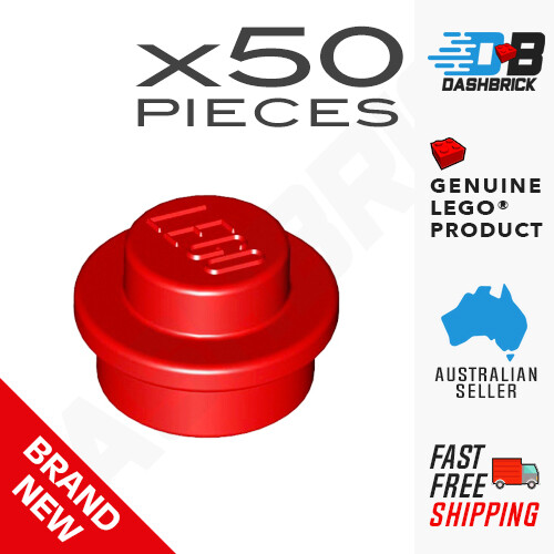 20 X LEGO 1x1 Round Plate Red 1 Stud 614121 Genuine BULK Lot Bright for ...