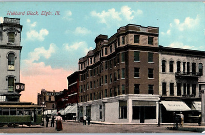 Hubbard Block Elgin Illinois Postcard | eBay