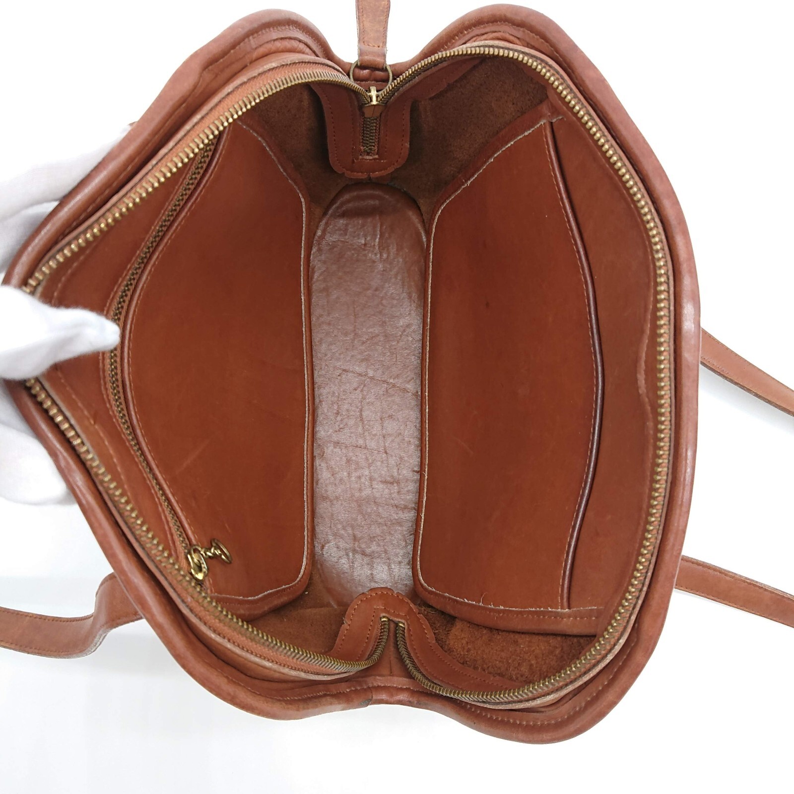 COACH Shoulder Bag 9089 Brown Asheville Bowler Dome Leather Vintage ...