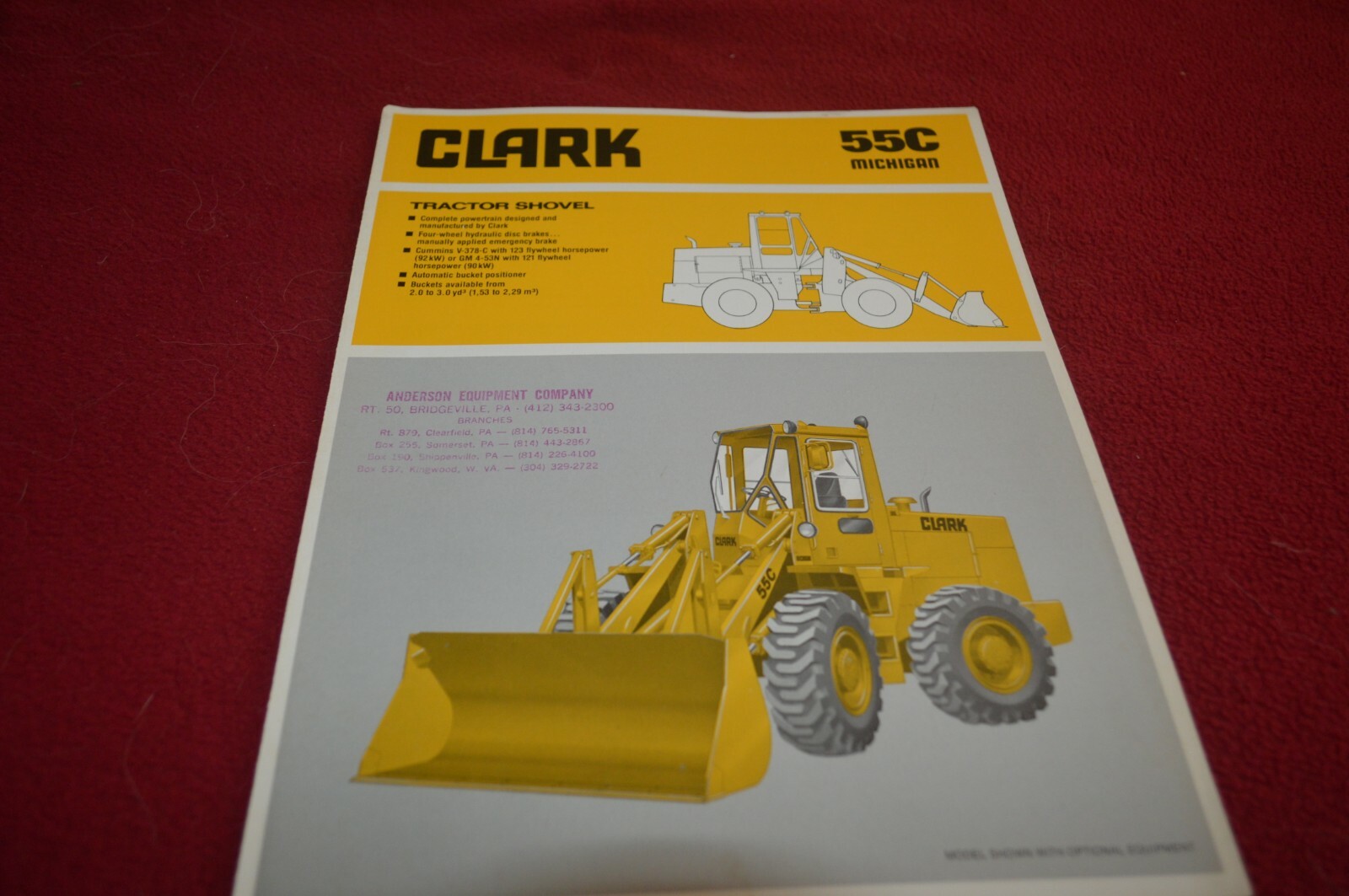 Clark Michigan 55C Wheel Loader Brochure FCCA | eBay