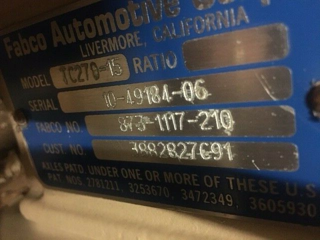 BRAND NEW FABCO TC270-15 TRANSFER CASE TRANSMISSION ASSEMBLY | eBay