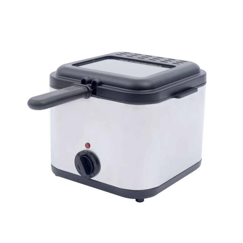 Electric Deep Fryer With Basket Small Fryer Stainless Steel Fish Fryer ...