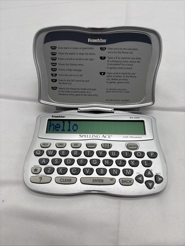 Franklin Spelling Ace W/ Thesaurus SA-206S Handheld Electronic Learning ...