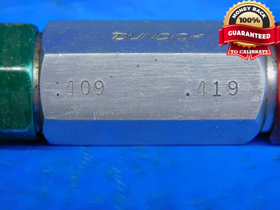 .4090 & .4190 PIN PLUG GAGE GO NO GO .4063 +.0027 13/32 10.643 mm .409 ...
