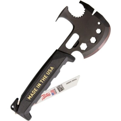Off Grid Tools Pro Survival Axe 5" Black Carbon Steel Head Black GRN ...