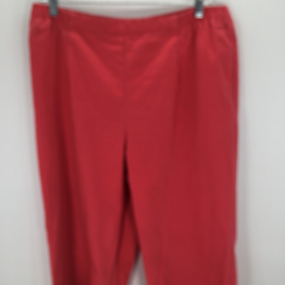 Koret Dress Pants Women's W16xL37 Red Elastic Waist | eBay