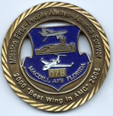 6th Operations Group Presented by the CO MacDill AFB #78 Challenge Coin ...