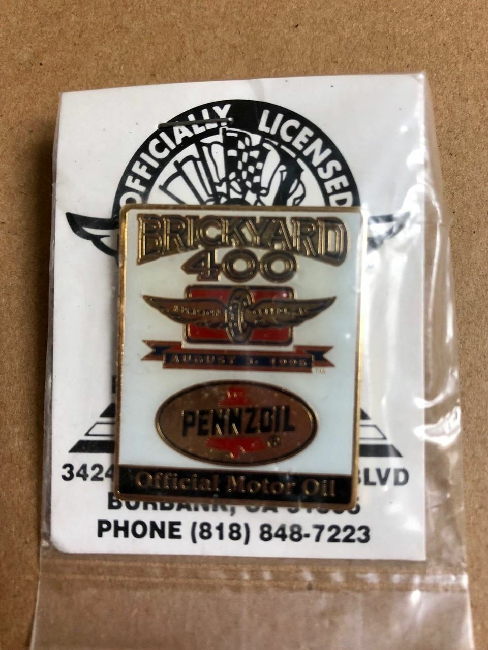 Brickyard 400 August 3, 1996 Penzoil enamel pin | eBay