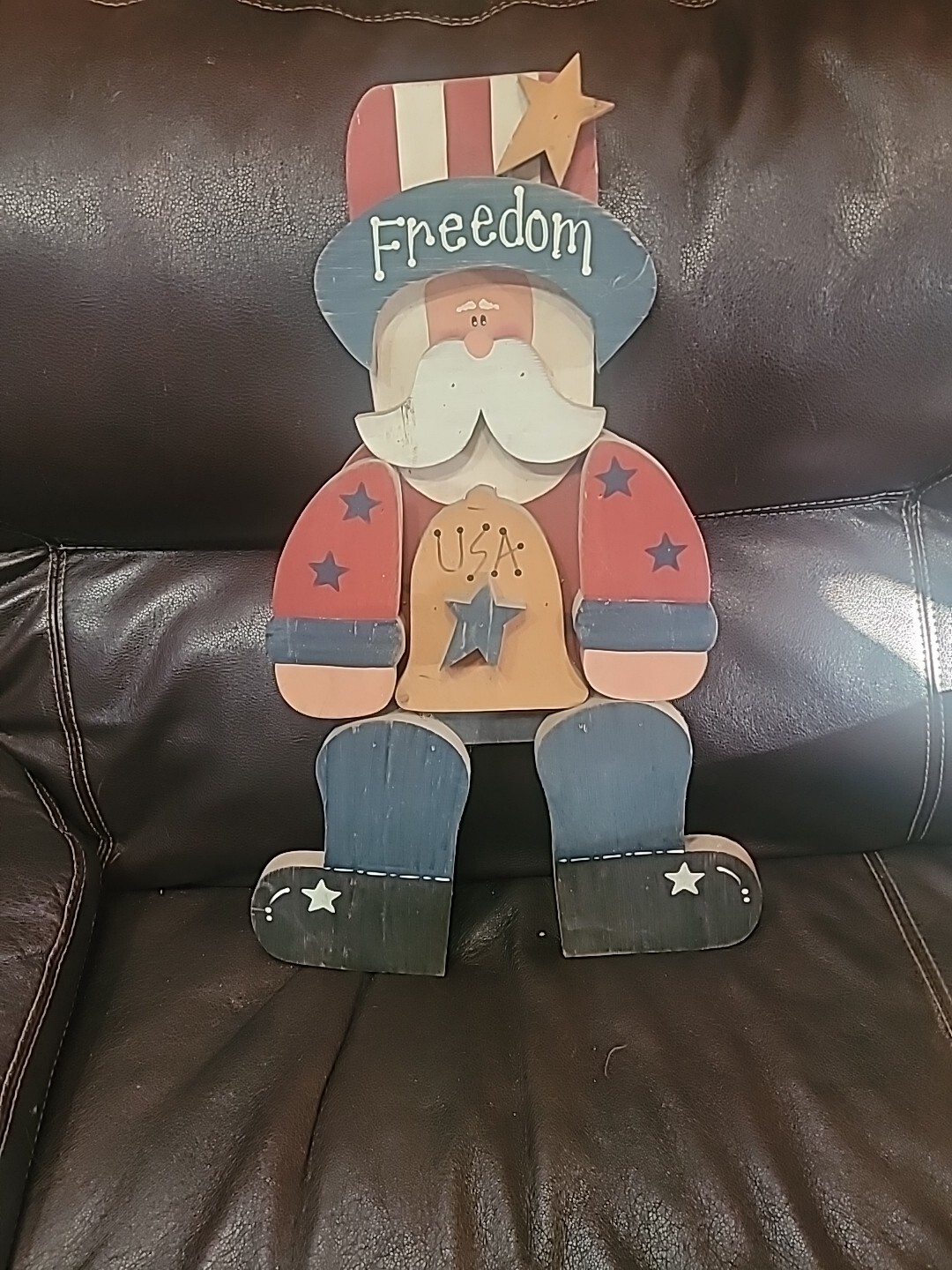 Homemade Hand Painted Wooden 3D Uncle Same 23 Inches | eBay