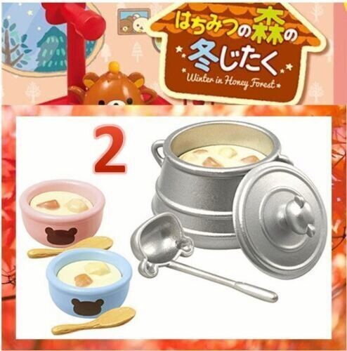 Re-ment Miniature Rilakkuma Winter in Honey Forest RARE Rement Full set ...