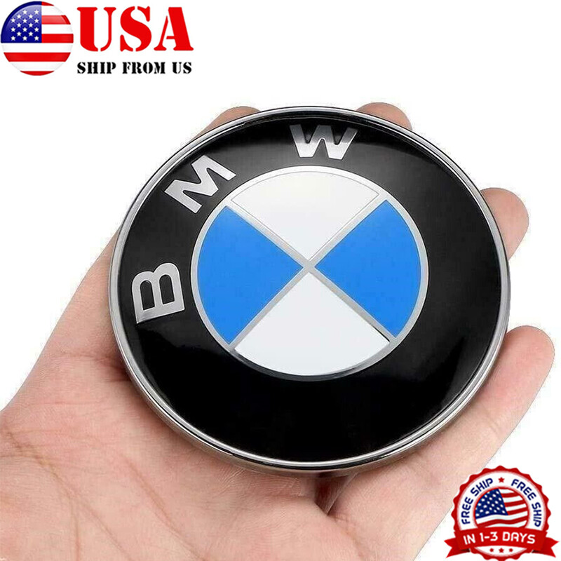 2X BMW Emblems Hood & Trunk 82mm + 74mm Logo Replacement E30 E36 E46 ...
