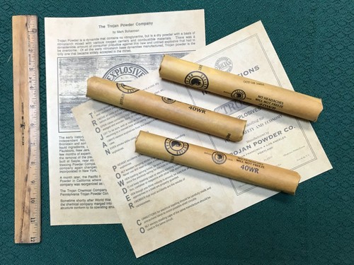 inert Trojan dynamite sticks, set of 3 w/instructions and history | eBay