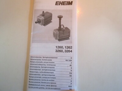 Eheim Universal Pump 1260, 1262, 3260, & 3264 Multi Lingual Owners ...