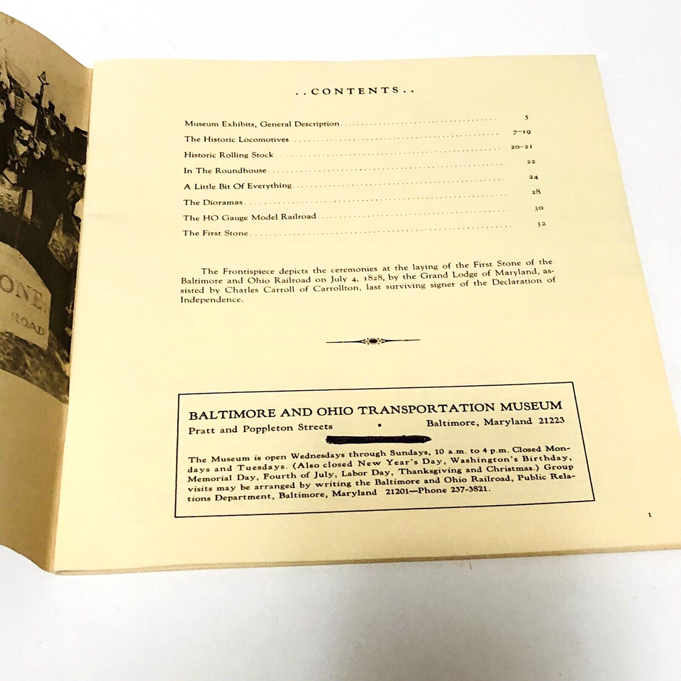 B&O Railroad Baltimore & Ohio Transportation Museum Brochure Mid ...