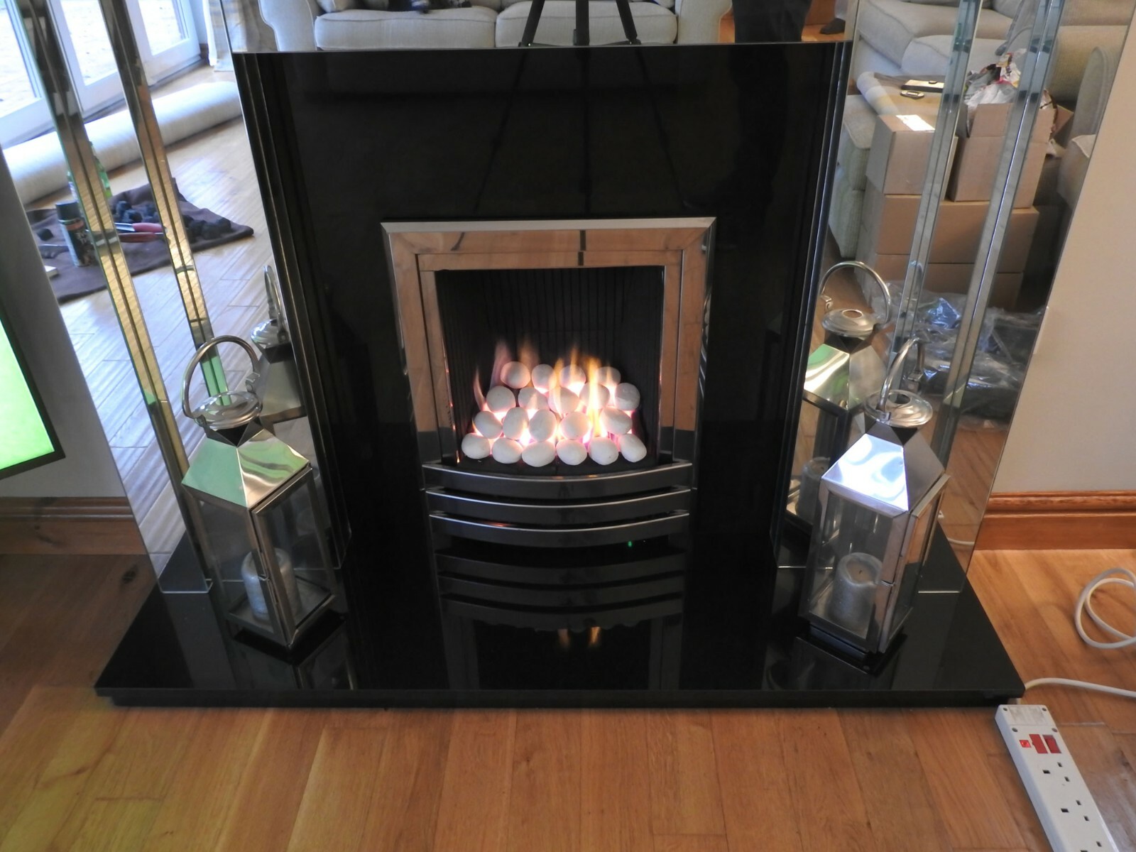 Gas Fire White Replacement Ceramic Pebbles Universal Quality Gas fire ...