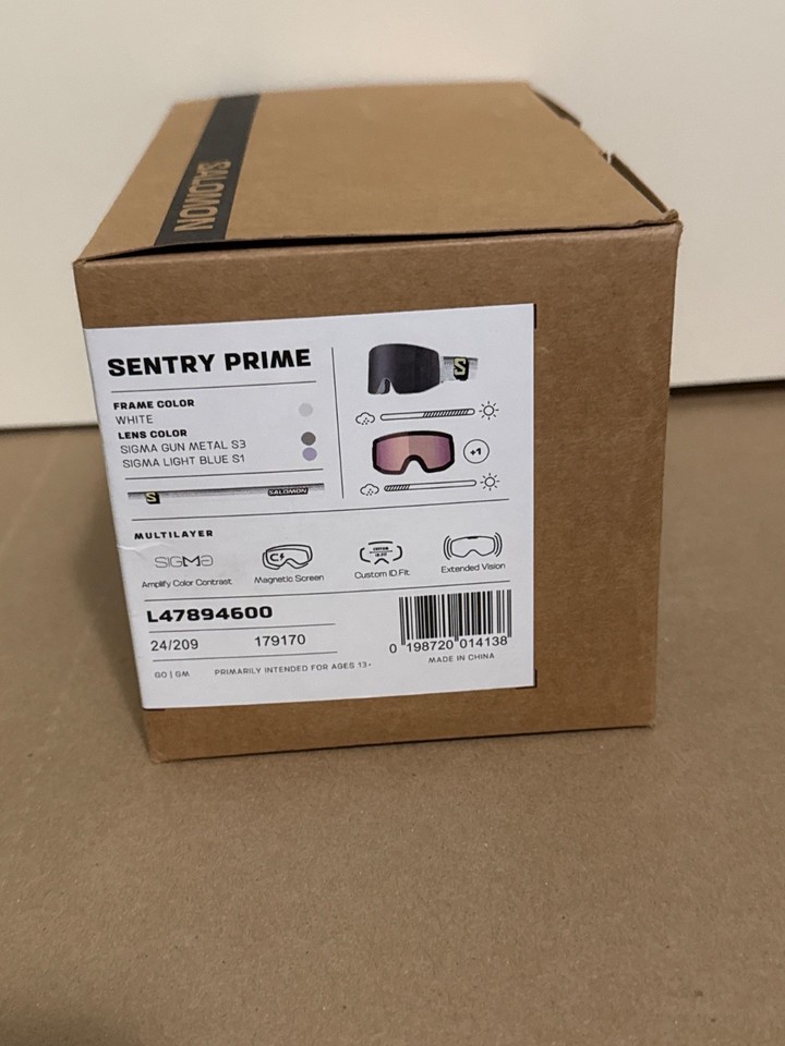 Solomon Sentry Prime Goggles Snowboard White Frame 2 Lenses Magnetic ...