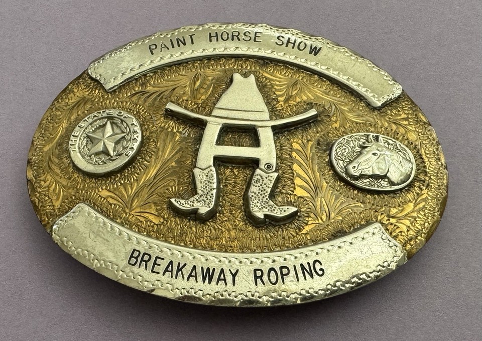 VTG Rare Houston Livestock Show & Rodeo Paint Horse Breakaway Roping ...