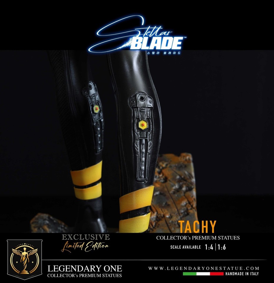 Stellar Blade Figure - Tachy Collectible Statue - Tachy Black Bodysuit ...