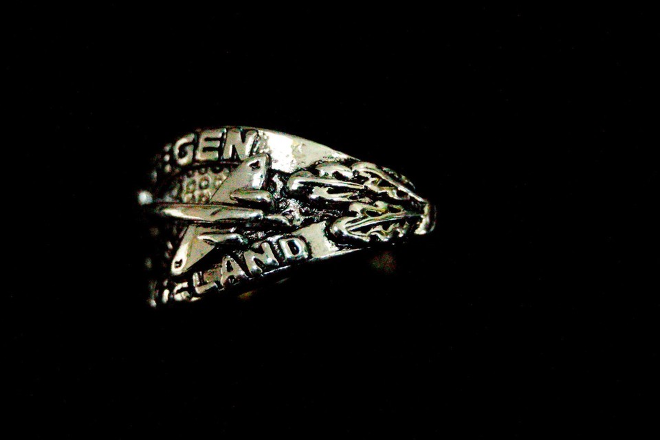 German WWII Luftwaffe Officer Bomber Pilot Ring Military Ring Size 10 ...