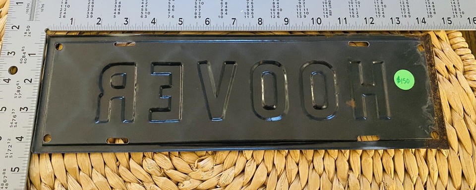 1928 Hoover For President License Plate Topper Sign Decor ALPCA Great ...