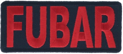 FUBAR F*ed Up Beyond All Repair Funny 3.5 Inch Quality Biker Patch ...