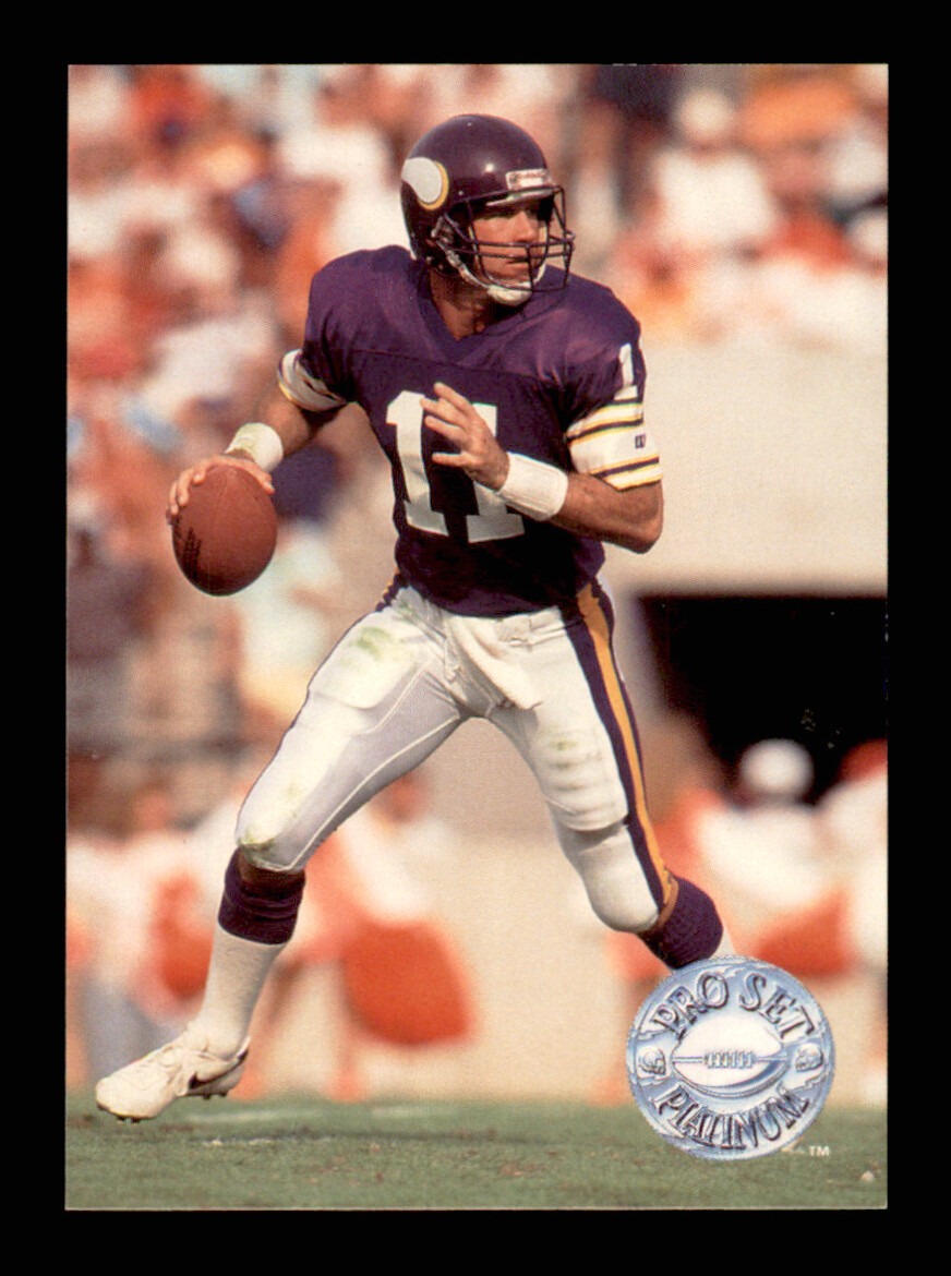 1991 Pro Set Platinum #68 Wade Wilson QB Minnesota Vikings | eBay