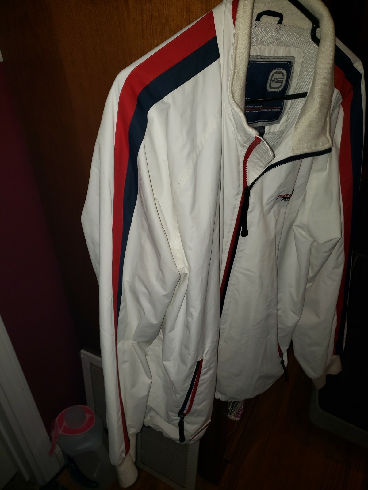 Free Country Mens Red White Blue Jacket Outdoor Light FCExtreme Coat ...