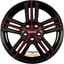 4x RONAL R57 MCR Jetblack-Red Spoke 7x17 ET45 4x108 4053881147520 | eBay