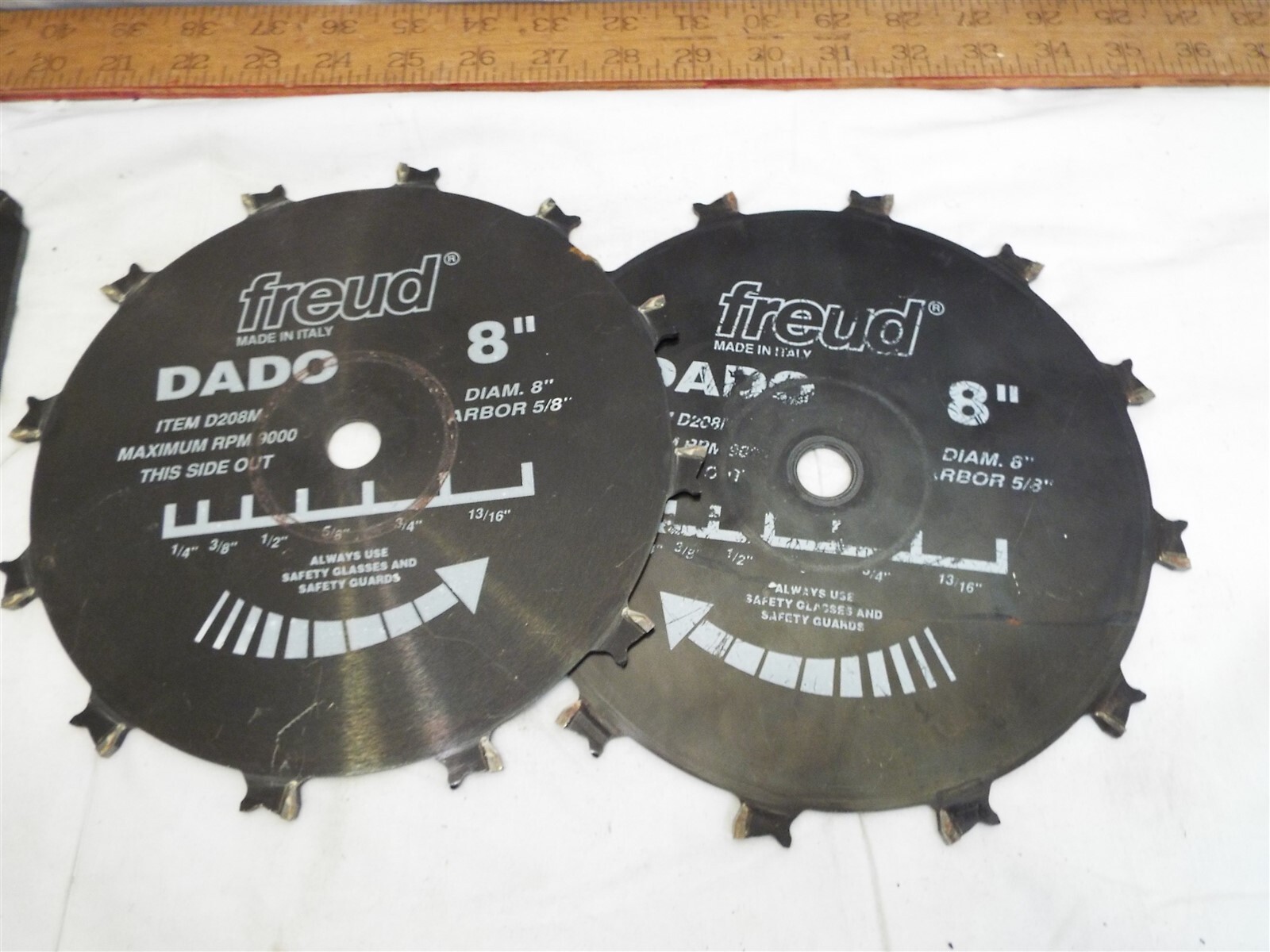 Freud 8" Stack Dado Saw Blade Set D208 Table Tool 5/8" Arbor Stacked ...