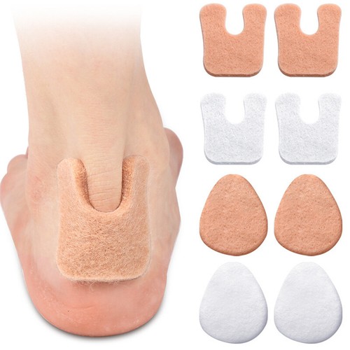 6Pcs Foot Felt Callus Pads U-Shaped Self Stick Foot Cushion Foot Care ...