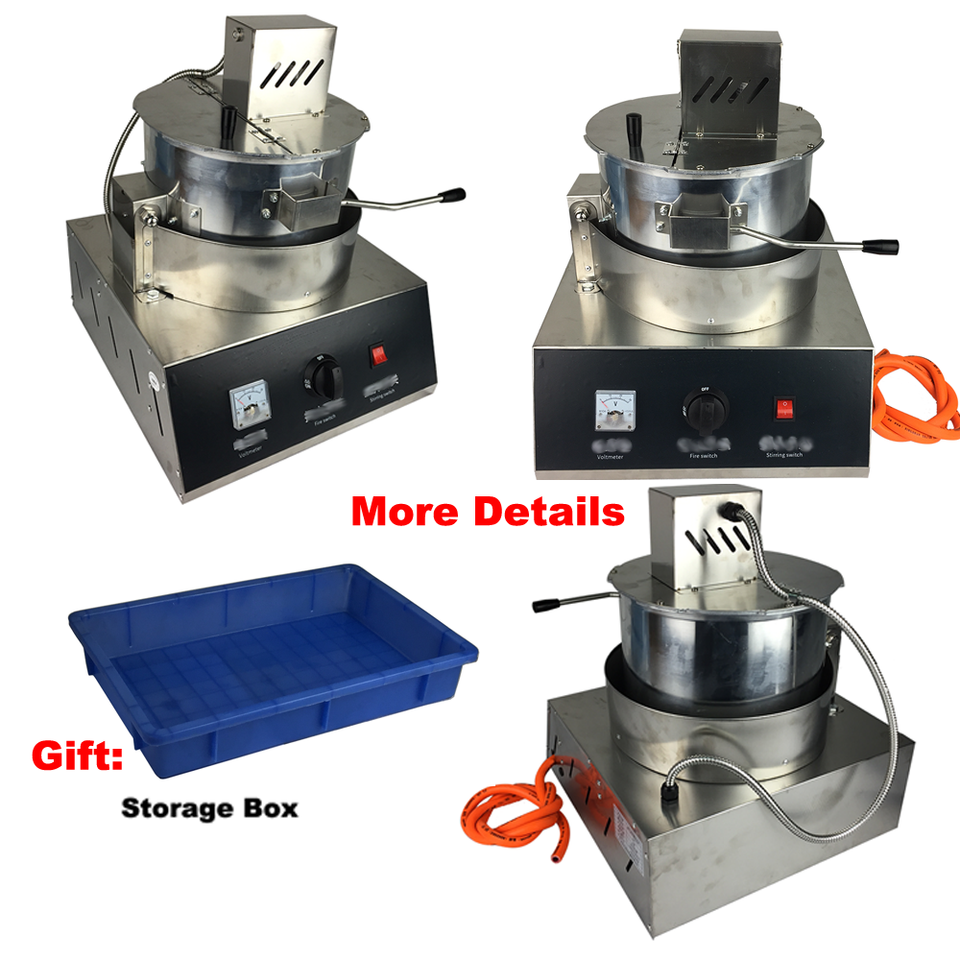 Gas Spherical Popcorn Making Machine Single Pot Battery Powered Stir ...