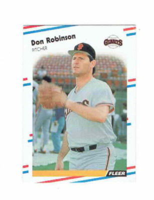 Don Robinson Giants Pitcher #95 Fleer 1988 Baseball Card | eBay