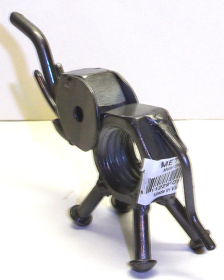 Elephant Hand Crafted Recycled Metal Art Sculpture Figurine | eBay