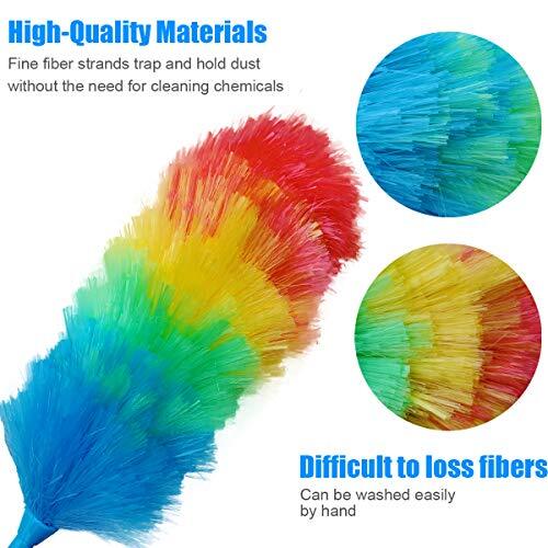 Upgrade Rainbow Static Feather Duster With Beandable and Washable Head ...