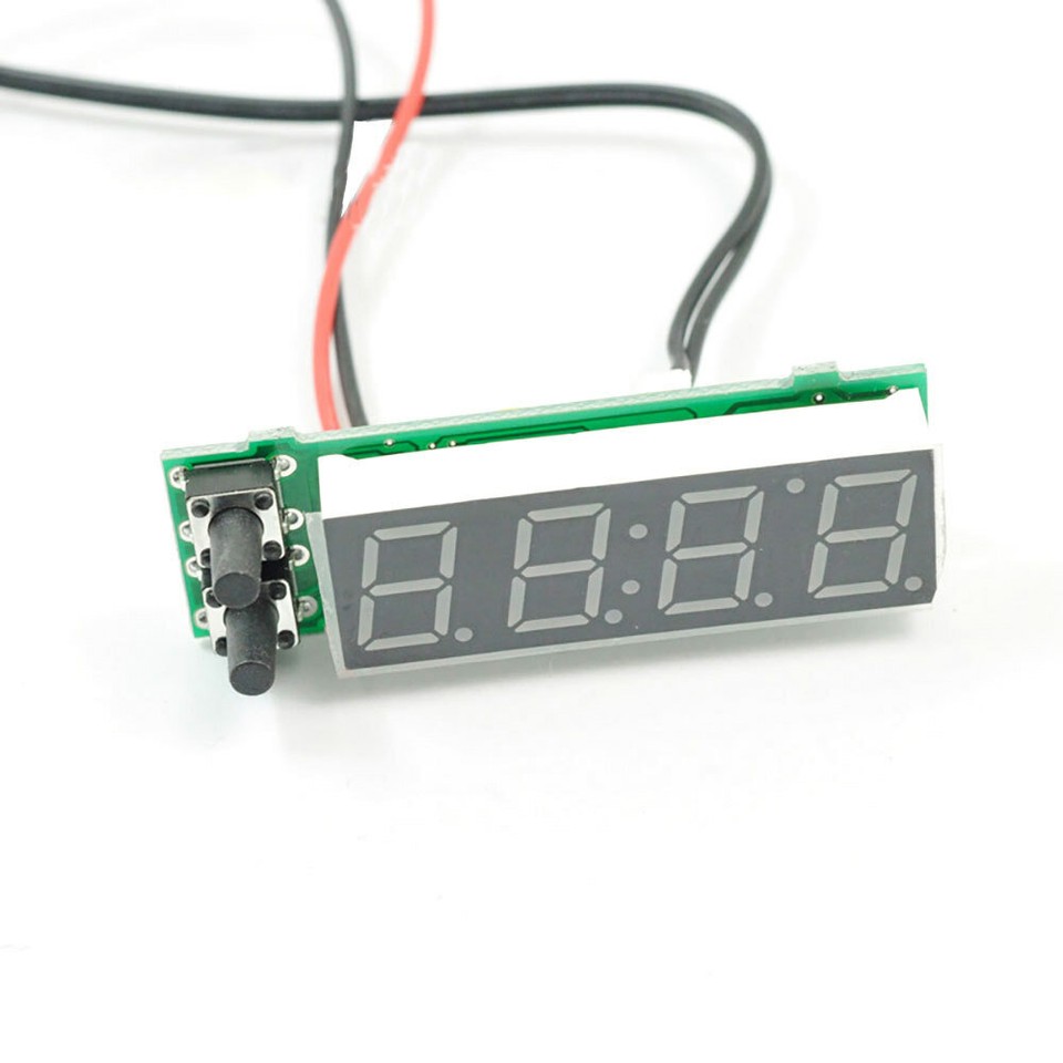Car Accessories Clock Temperature Battery Voltage Monitor Panel Meter ...