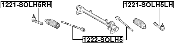 Steering Tie Rod End Right For Hyundai Febest 1221-SOLH5RH OEM 56825 ...