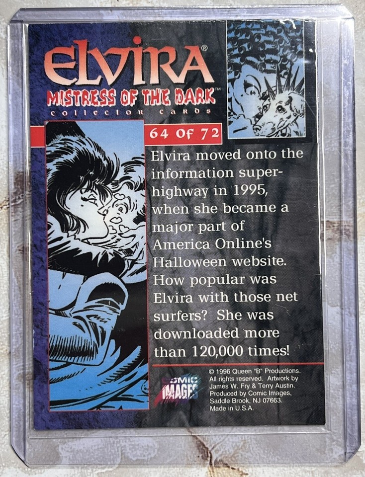 #64 EL VIRA Mistress Of The Dark 1996 Trading Cards | eBay