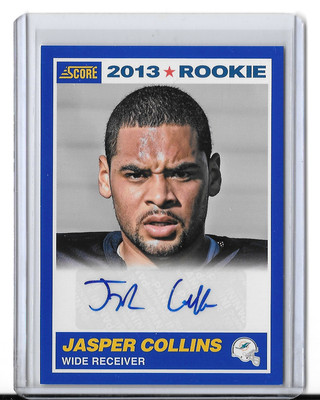 2013 Score Rookie Signatures Blue Jasper Collins RC Autograph #372 | eBay