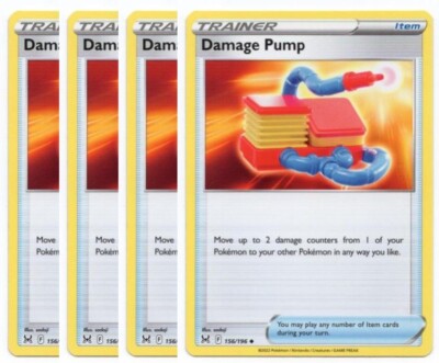 Damage Pump Trainer Item Uncommon Playset (156/196) Pokemon Lost Origin ...
